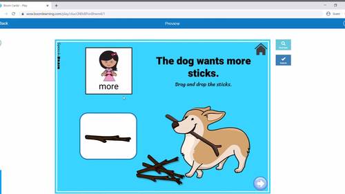 AAC Core Vocabulary Activities MORE Boom Cards for Speech Therapy