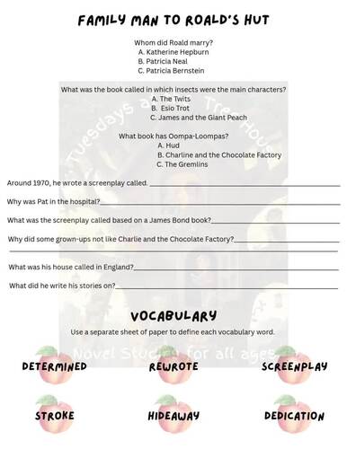Who was Roald Dahl? (By True Kelly) Study Guide by Tuesdays at the Tree ...
