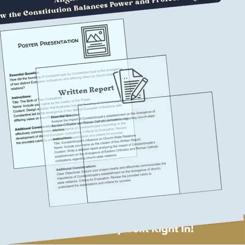 Federalism, Separation of Powes & Individual Rights PBL Choice Board ...