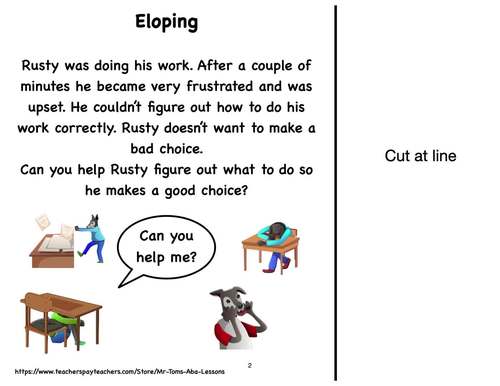 Eloping Interactive Story - Social Skills Behavior Story - SEL | TPT
