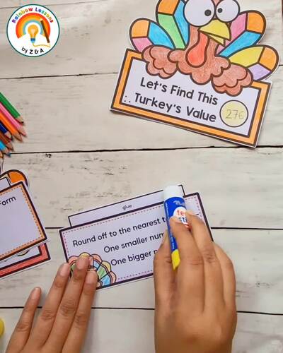 Thanksgiving Math Craftivity | Thanksgiving Place Value | Turkey Place ...