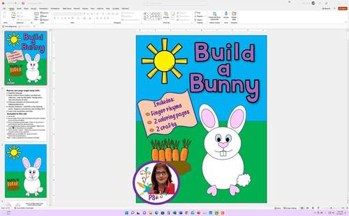 Build A Bunny & Finger Rhyme With Crafts by Preschool Speechie PLUS