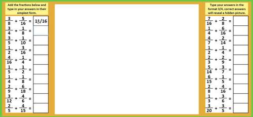 Mystery Digital Pixel Art NO PREP - Gardening Gnomes Adding Fractions