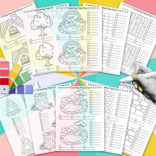 Cozy Home and Garden Coloring Practice Book for Kids of Windows | TPT