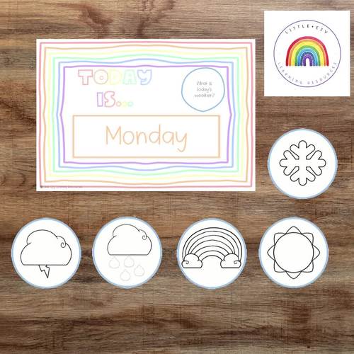 today is chart printable by Little Ezy Learning Resources | TpT