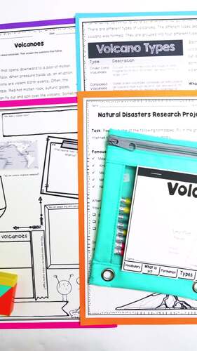 Volcano Natural Disasters Unit by Teaching Muse | TPT