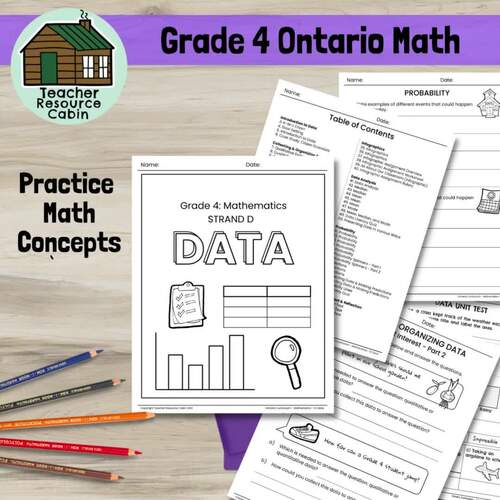 Grade 4 Ontario Math Workbook Bundle by Teacher Resource Cabin | TPT