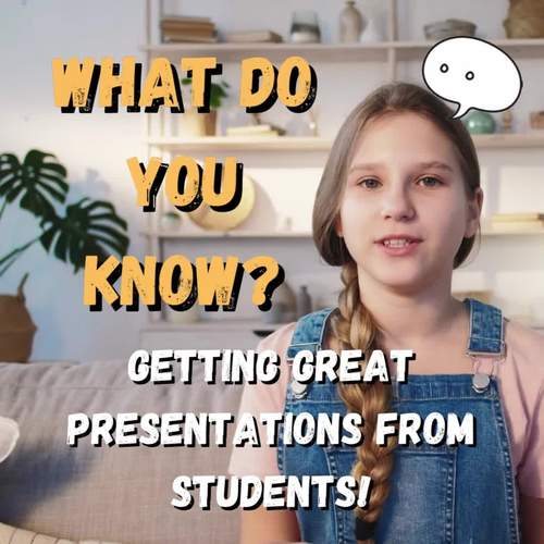 Free Choice Talk | Individual Presentation | Grades 6-12 | TpT