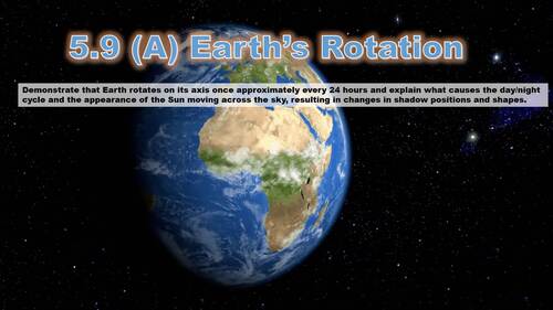 TEKS 5.9 (A) Earth’s Rotation by RITZ EDUCATION | TPT