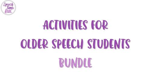 Activities for older students BUNDLE by Speech Time Fun | TPT