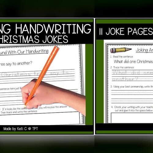 Just A Joke Penmanship Practice To Improve Handwriting Christmas Edition
