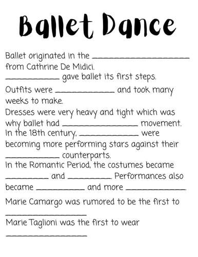 Ballet History, Ballet Terminology, Ballet Flashcards, Ballet Games ...
