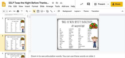 Twas the Night Before Thanksgiving Book Companion Speech Therapy + Digital