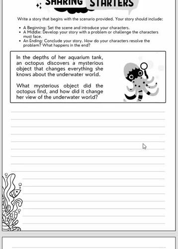 Creative Writing Prompts: 6 Story Starters SET 1 by Teacher Zelda