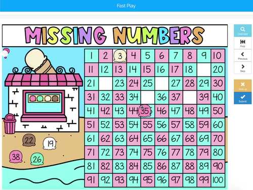 Missing Numbers to 100 - Digital Task Cards - Boom Cards by My Teaching Pal
