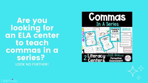Commas in a Series Hands-On Grammar Center Activities by Fiddleheads
