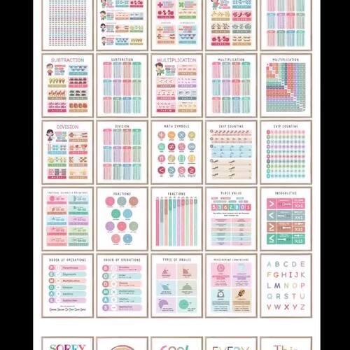 225 Educational Posters, Montessori, Classroom, Playroom & Homeschool ...