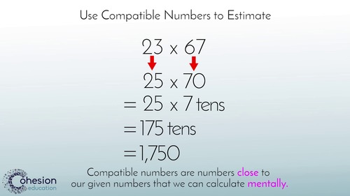 Use Rounding And Compatible Numbers To Estimate Products By Cohesion 