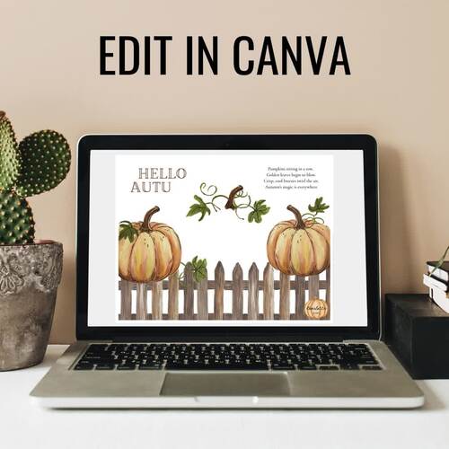 Fall Handprint Craft Bundle September Craftivity Poem Pumpkin Tree Leaf ...