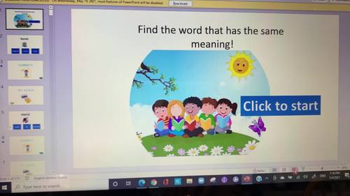 I-Station Vocabulary Synonyms Interactive PowerPoint by Namhee Beck