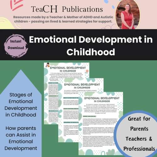 Childhood Emotional Early Child Stages of Development Autism Helper ...