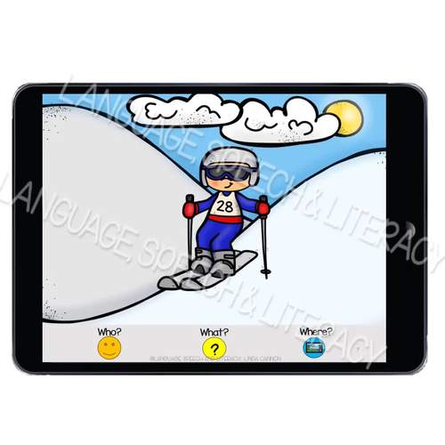 No Print Speech Therapy Expanding Sentences Winter Sports Scenes