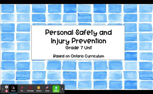 (Grade 7) Personal Safety and Injury Prevention Unit- Lessons, Assessments