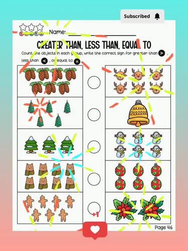 Christmas Math | Compare Numbers for Fun | More or Less Christmas within 10