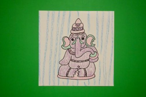 how to draw easy ganesh