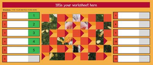 Perfect Fall Leaf SHAPE Puzzle - Google Sheets Digital Mystery Picture ...