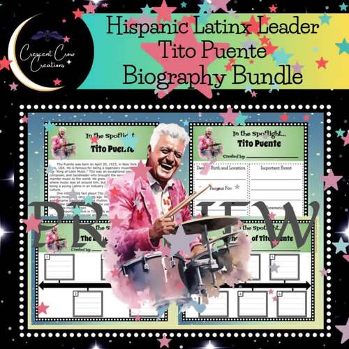 Tito Puente Biography Report | Reading Passage & Graphic Organizers