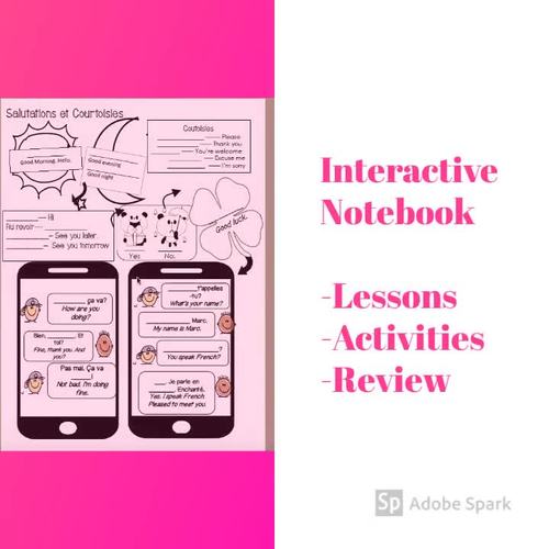 French Interactive Notebook Back to School by Toujours Francais | TPT
