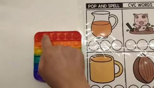BUBBLE POP & SPELL IT FIDGET ACTIVITY CVC WORD CARD BUNDLE LETTER SOUND ...