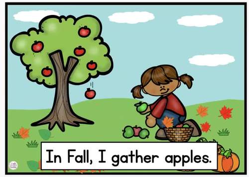 Sight Words Book GOOGLE SLIDES Distance Learning | IN FALL by Suburban ...