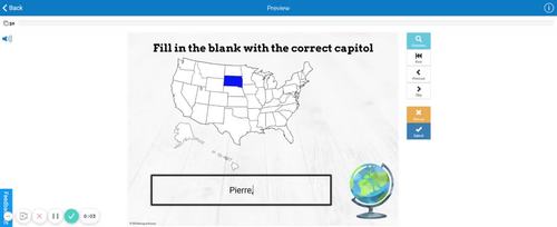 Name the U.S. State Capital on the MAP! Activity Boom Cards | Digital ...