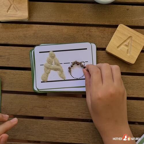 Alphabet Loose Parts Cards by Mother Natured | TPT