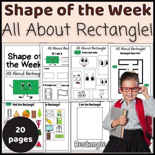 Shape of the Week - All About Rectangle! by Little Minds Books | TPT