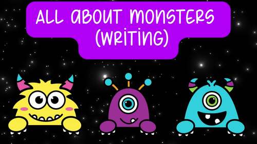 All About Monsters Writing Monster Activity PreK Kindergarten First ...