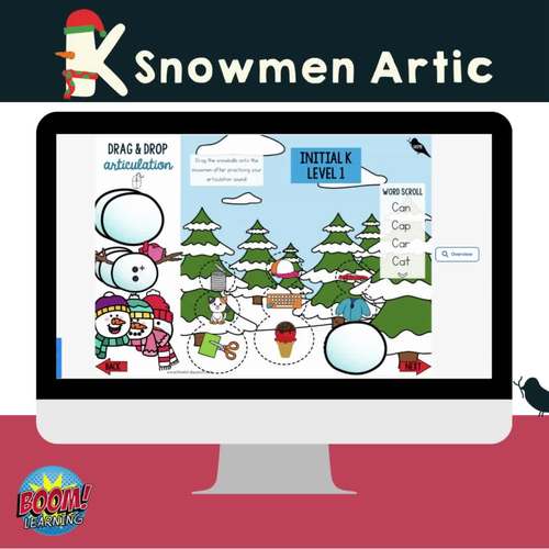 K Snowmen Hybrid Device, Boom Cards™ & Printable Articulation Winter ...