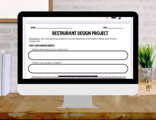 Design a Restaurant Culinary Arts Project | High School Culinary Project