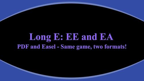 Long E: EE and EA by Tiffany Brodsky | TPT