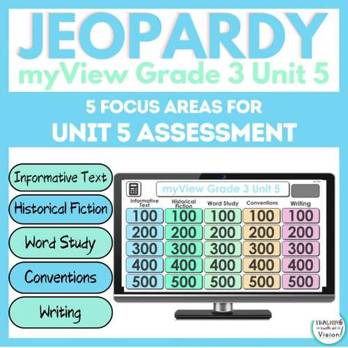 myView Grade 3 Unit 5 Jeopardy Game Assessment Prep Google Slides ...