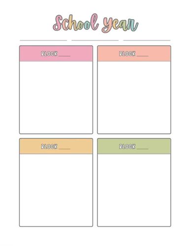 SCHOOL YEAR Planner, Teacher Calendar, Year at a Glance, 2025, 2026 ...