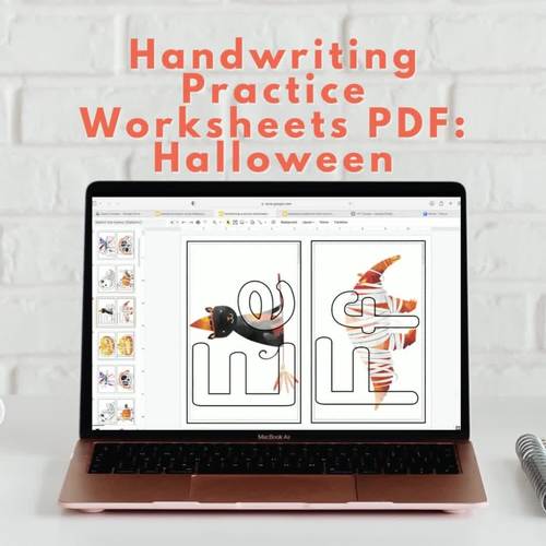 Handwriting Practice Worksheets PDF: Halloween by Teach for Mastery