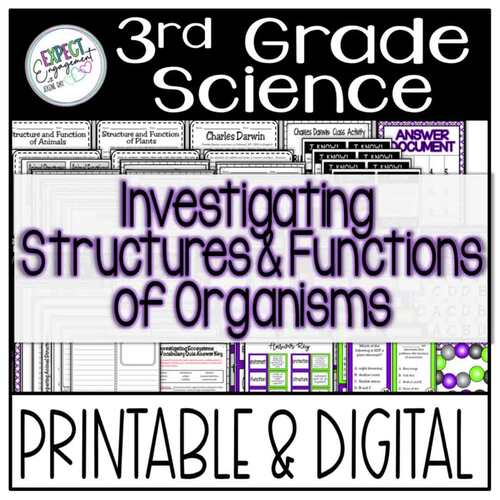 3rd Grade Science / Structure & Function of Organisms / TEKS / Print ...