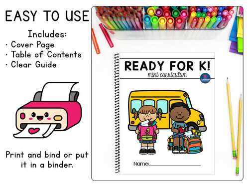 Kindergarten Readiness Activities: A mini preschool curriculum or ...