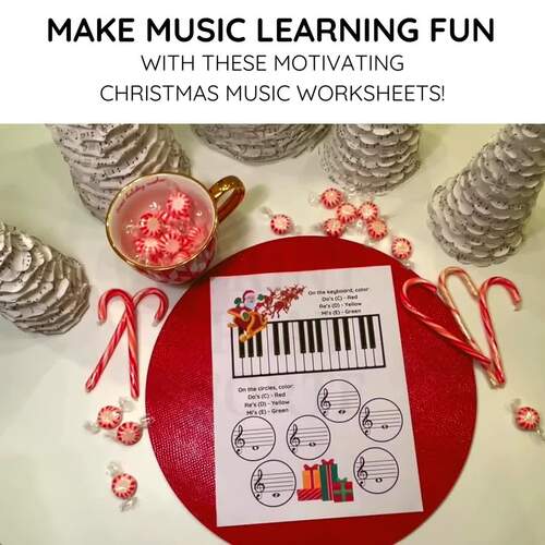 Printable Christmas Music Theory Worksheet Bundle, Piano Music Lesson ...