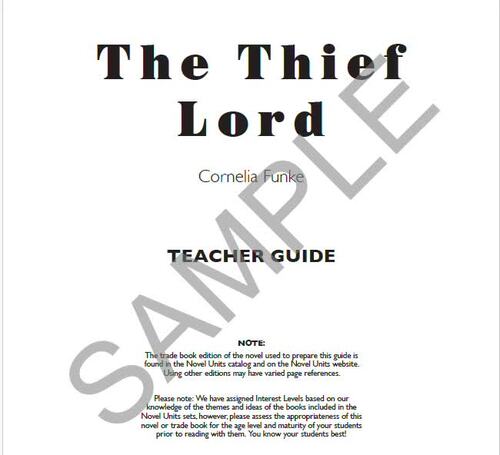 The Thief Lord Novel Units® Teacher Guide Novel Study | TPT