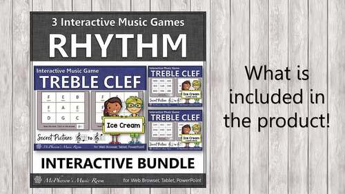 Elementary Music Centers Treble Clef Note Names Interactive Bundle {Ice ...