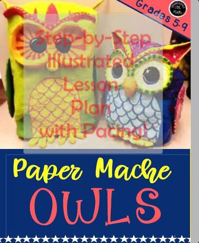 Paper Mache + Sculpture BUNDLE! Middle School Easy 3-D Art Lessons for ...